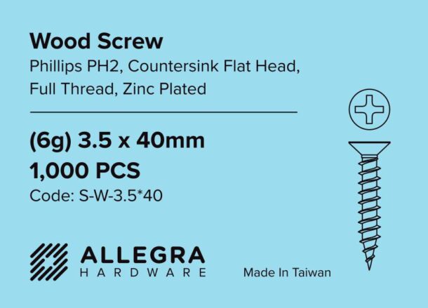 Wood (Particle Board) Screws - Allegra